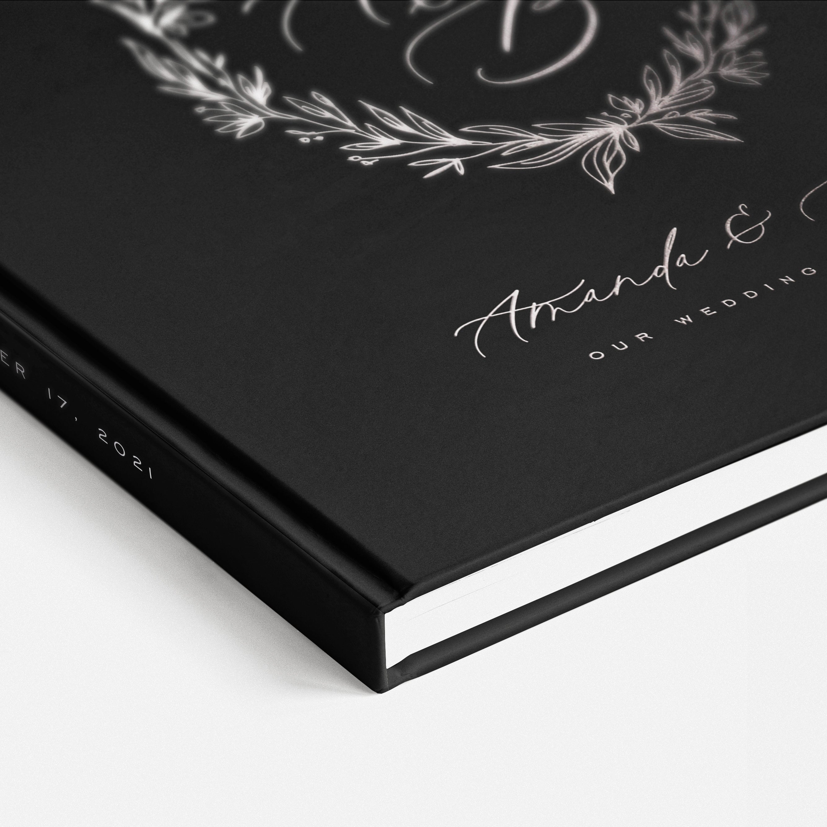 Fancy Wreath Guest Book – Luna Paper Company